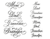 How To Write Mom, Dad, Grandma + Grandpa In Calligraphy — Loveleigh Loops
