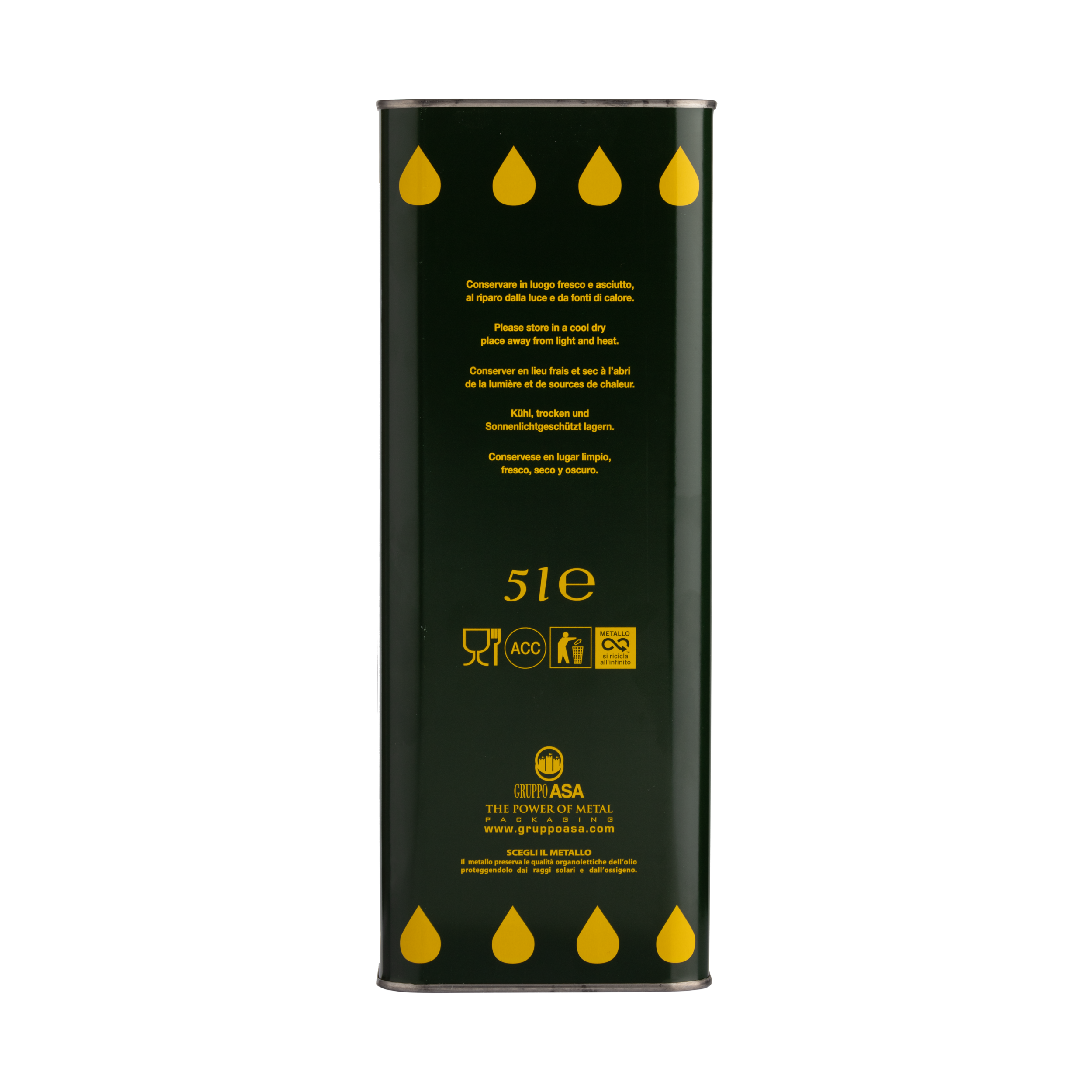 OLIO EXTRAVERGINE DI OLIVA 100% ITALIA 5L — AZIENDA OLIO FERRARI