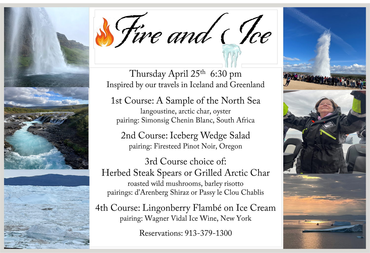 fire and ice dinner — Wandering Vine