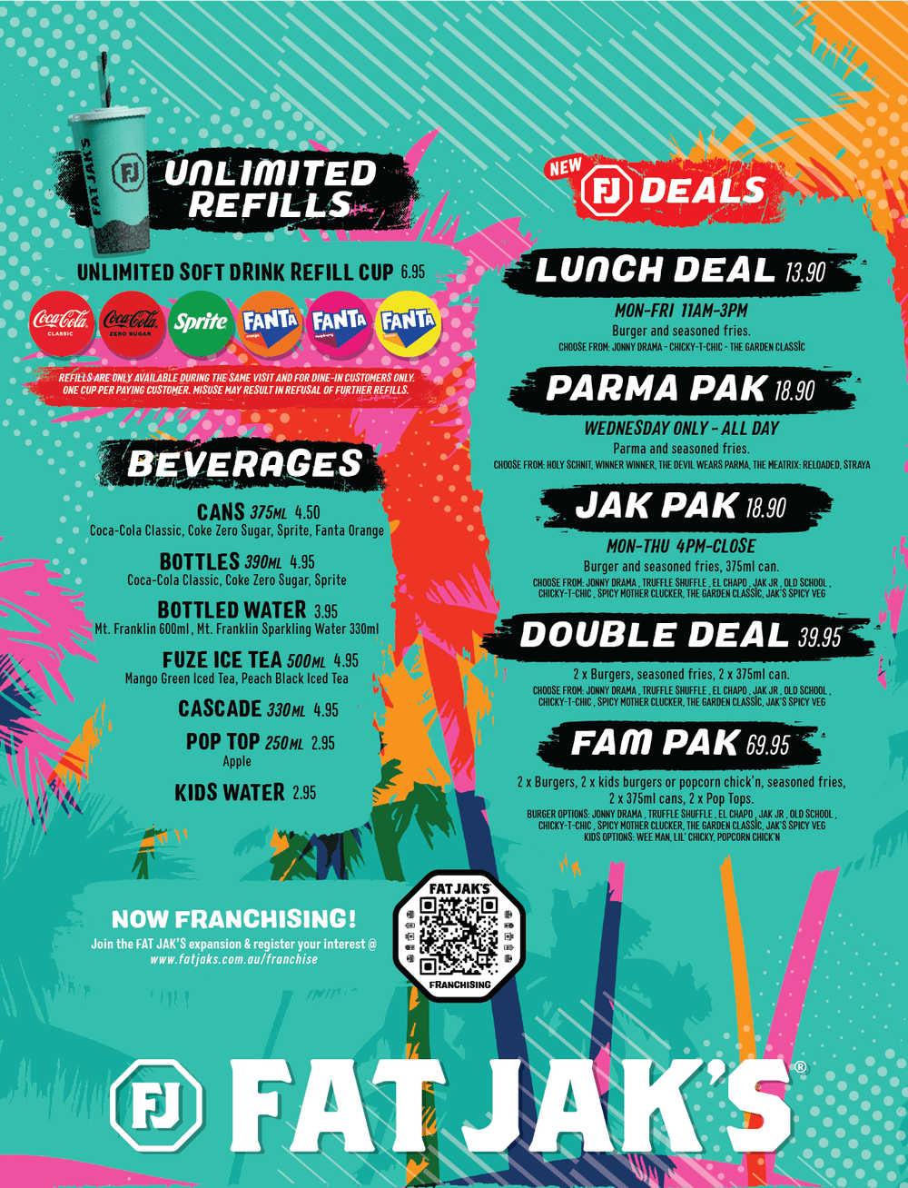 LOCATIONS — FAT JAK'S