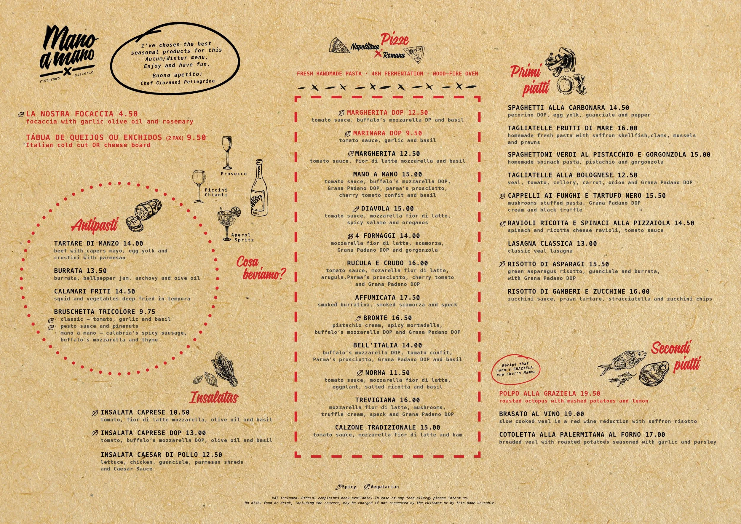 Mano a Mano: Restaurante Italiano Lisboa - Pizzas, Pastas