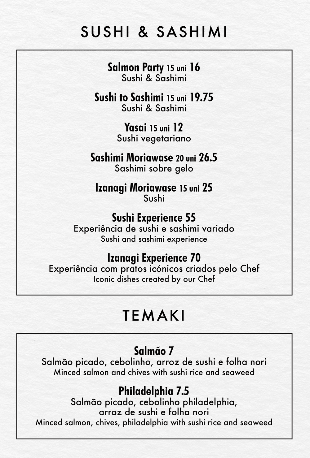 IZANAGI — Grupo sushicafé