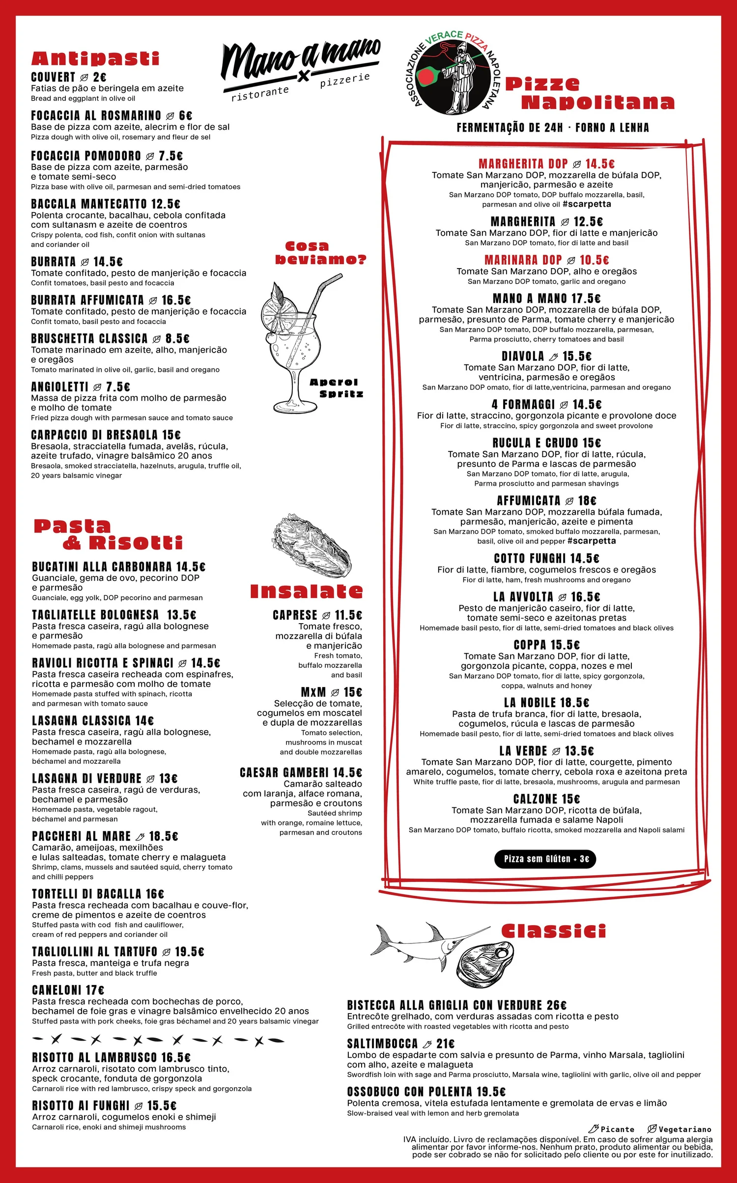 Mano a Mano: Restaurante Italiano Lisboa - Pizzas, Pastas