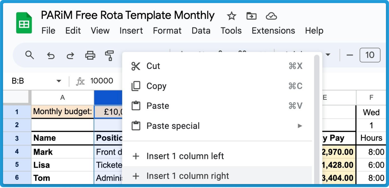 Free Rota Template UK: Excel, Google Sheets, PDF