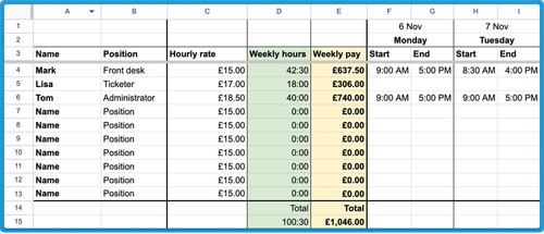 Free Rota Template UK: Excel, Google Sheets, PDF