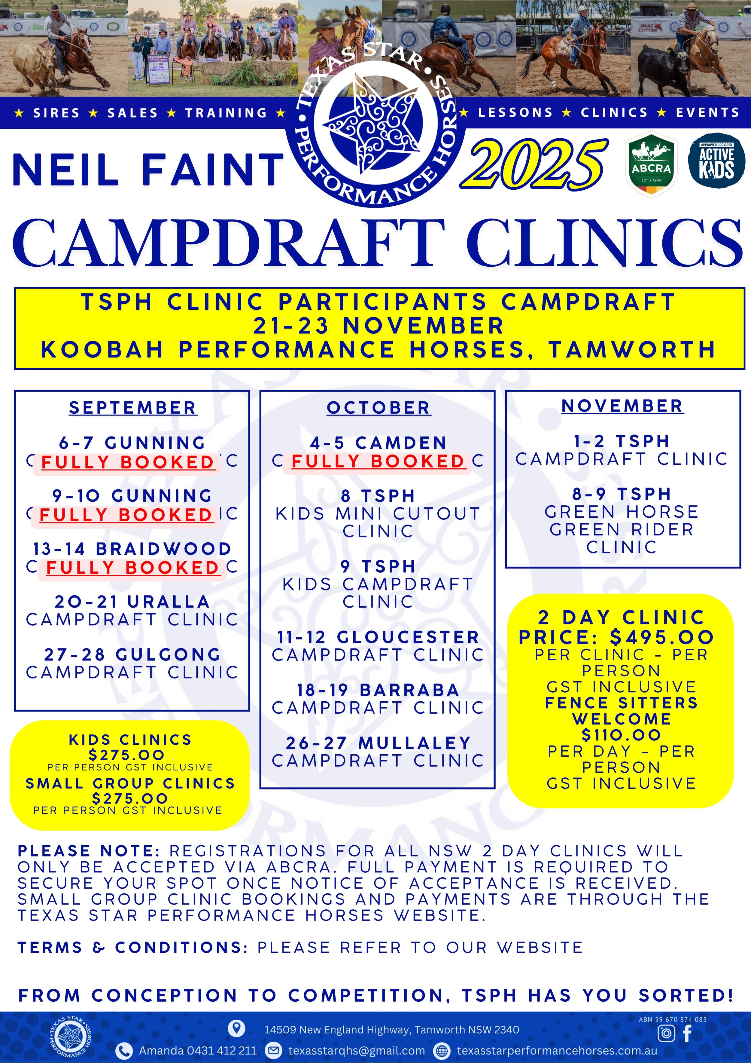 NEIL FAINT CAMPDRAFT CLINICS — Texas Star Performance Horses