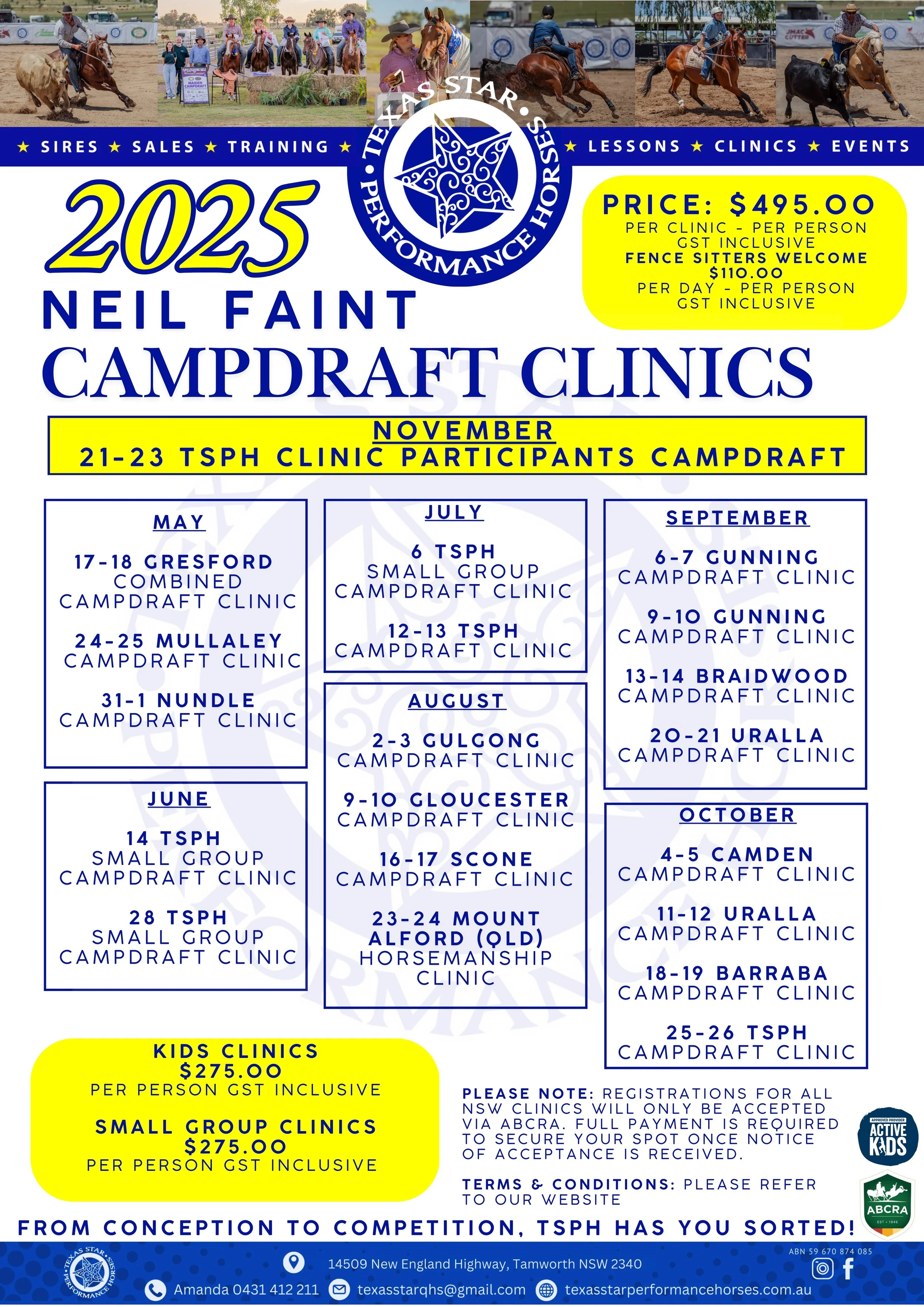 NEIL FAINT CAMPDRAFT CLINICS — Texas Star Performance Horses