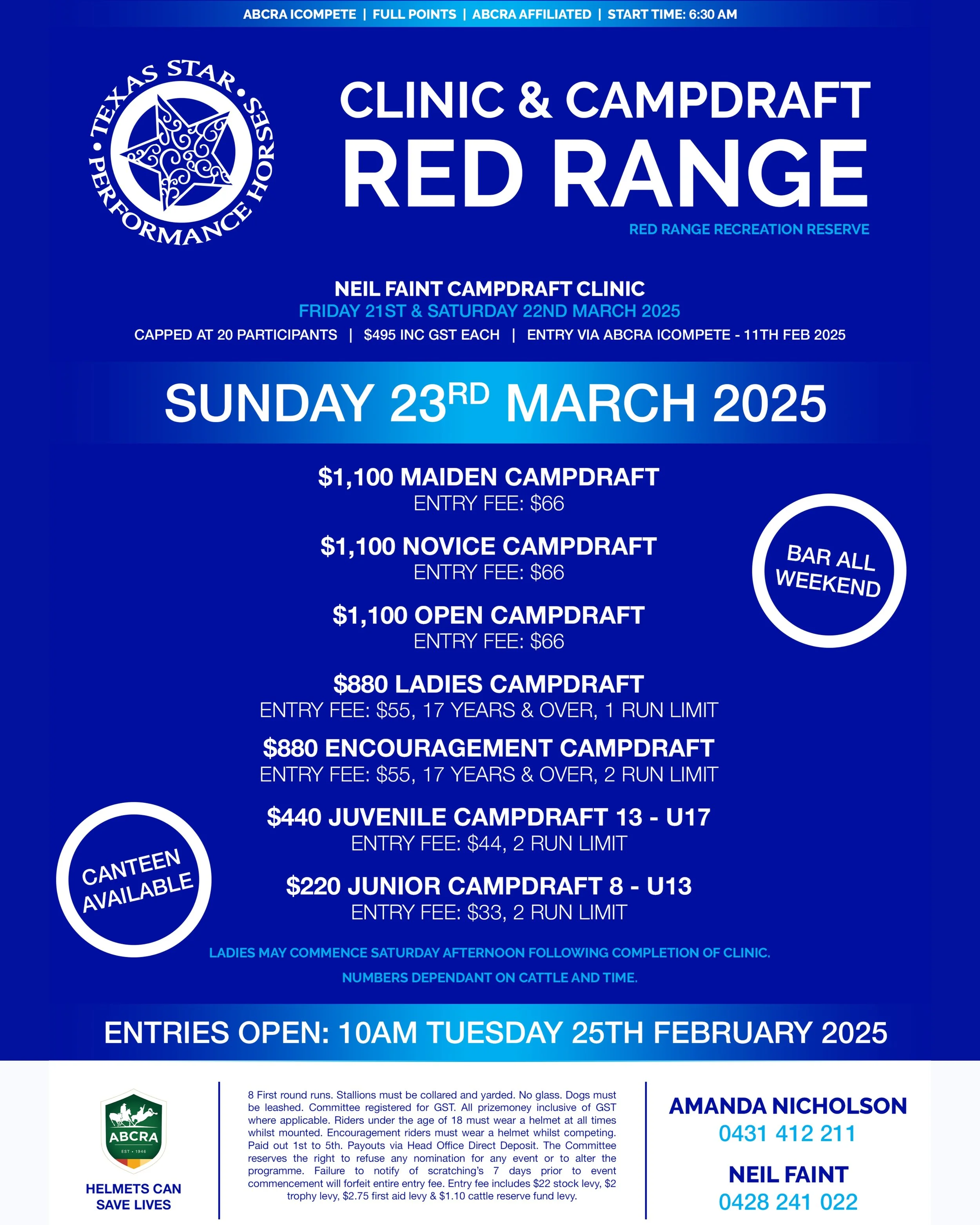 NEIL FAINT CAMPDRAFT CLINICS — Texas Star Performance Horses