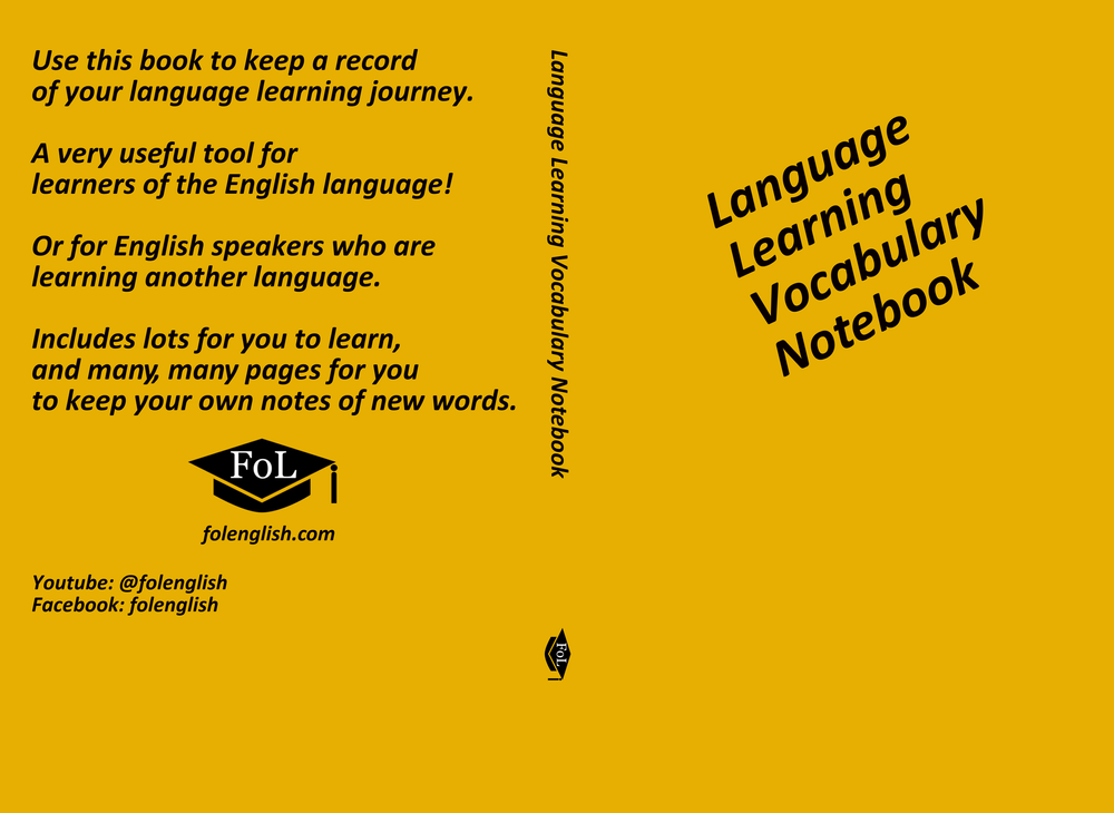 Our Language Learning Vocabulary Notebook! - Blog - FoL English - All ...