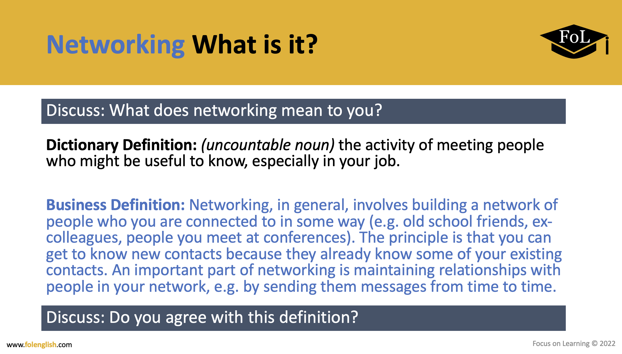 Networking - Business Communication - FoL English - All-in-one ...