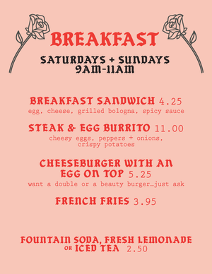 Long Beach Menu — The Window