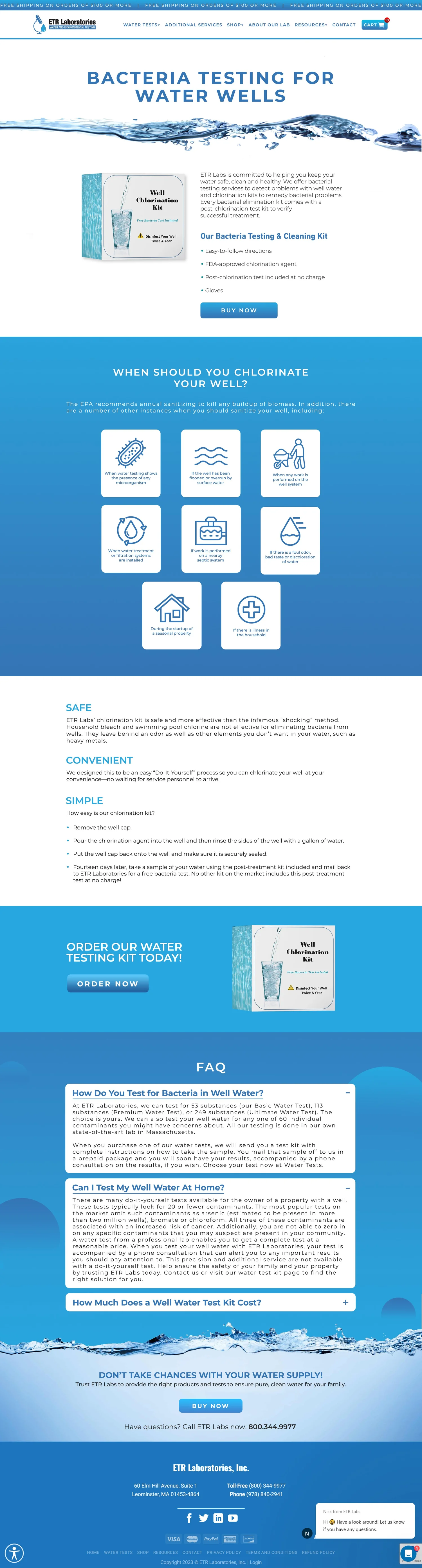 ETR LABORATORIES — Jager Media