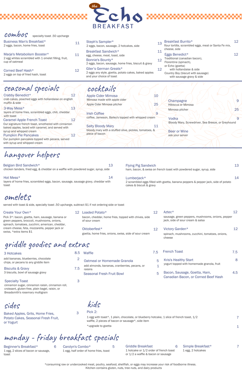 Menu — The Echo Restaurant