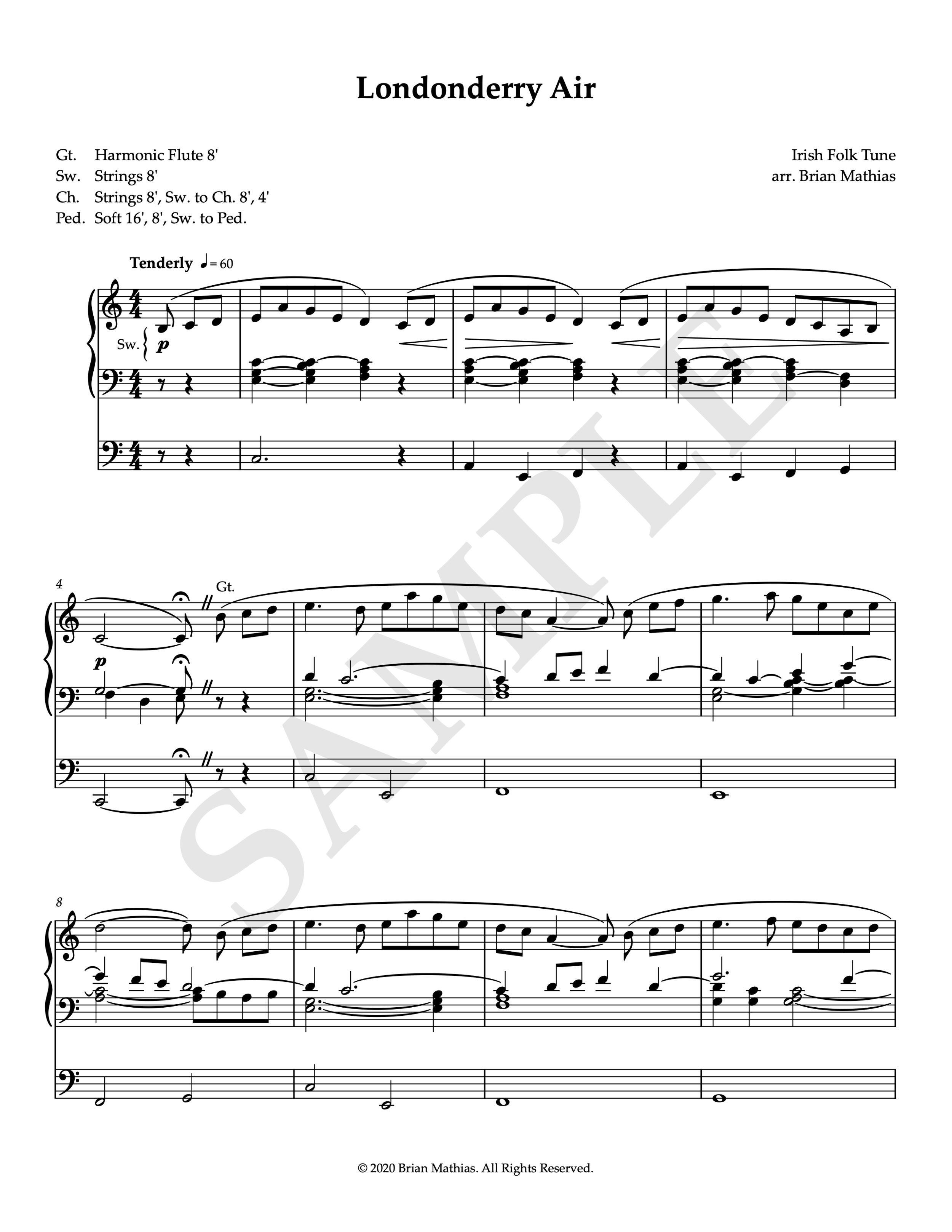 Londonderry Air — Brian Mathias | Organist