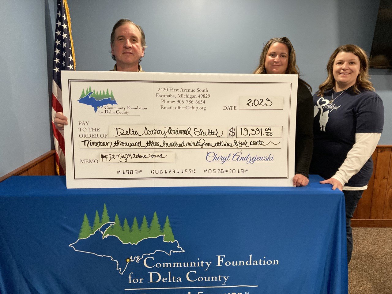Delta Animal Shelter Receives Funds from Dr. M.L. Cretens Fund ...