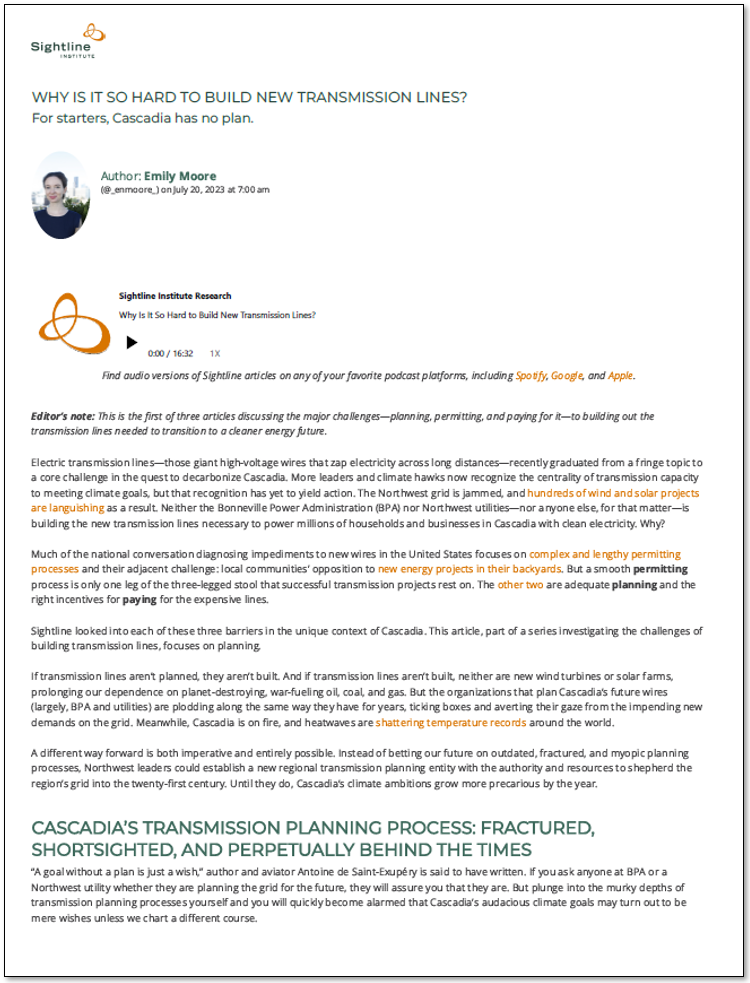 In Depth — Cascade Renewable Transmission Project