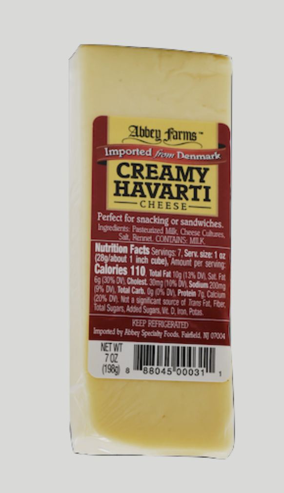 Plain Havarti — Abbey Specialty Foods