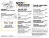 MENUS — Good Old Days Pizzeria & Cocktail Den