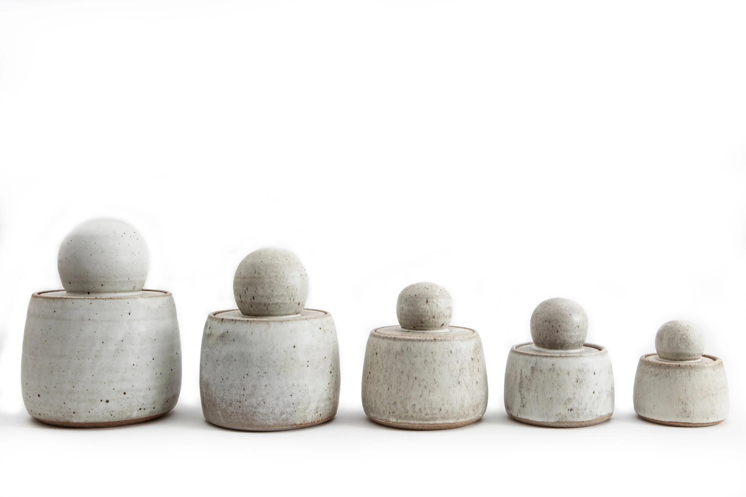 Alabaster White Stash Jars — MHCeramics
