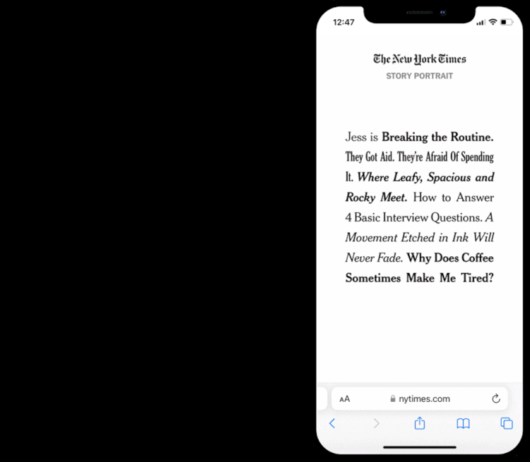 The New York Times — Story Portrait