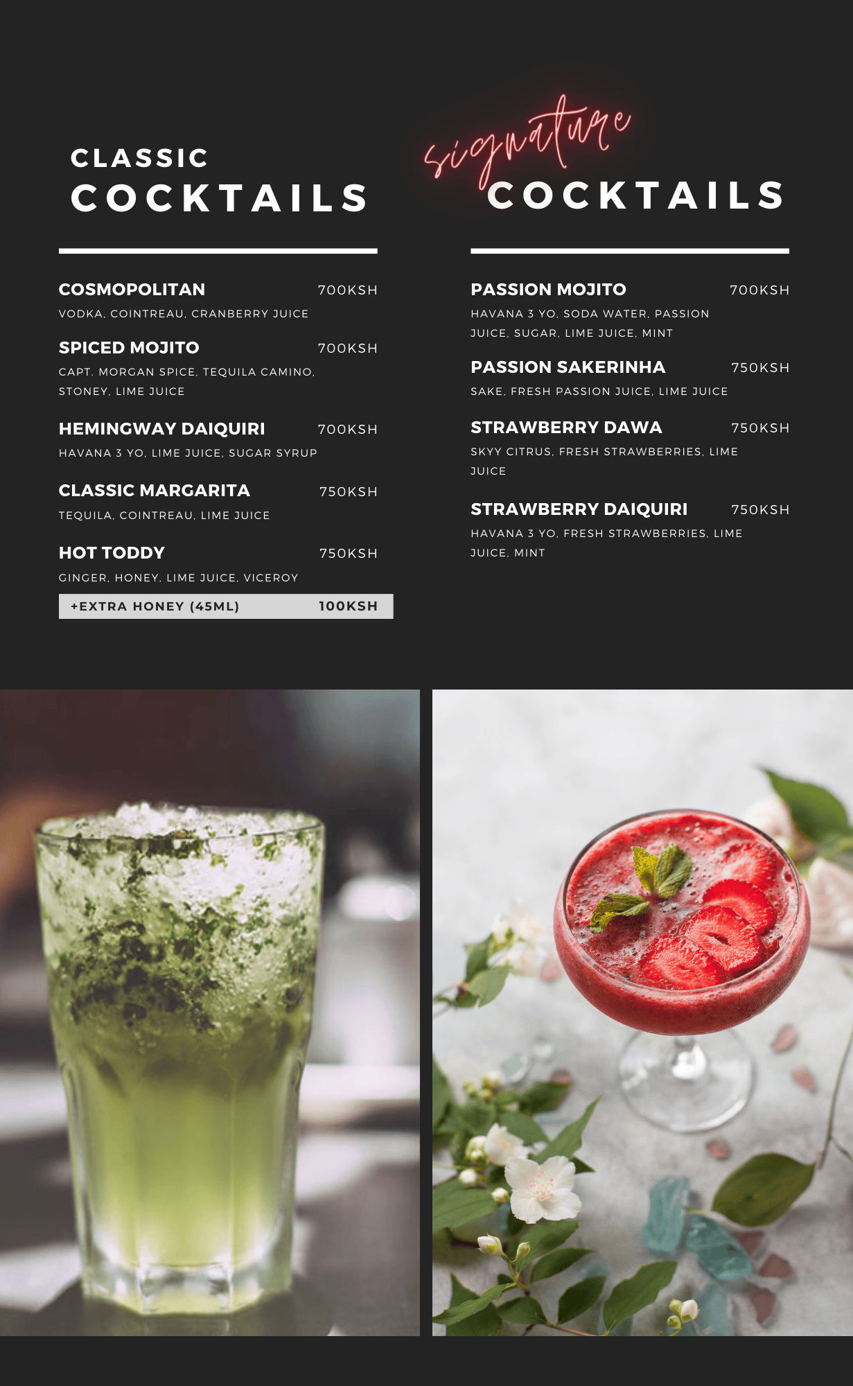 Drinks Menu — Tokyo Restaurant