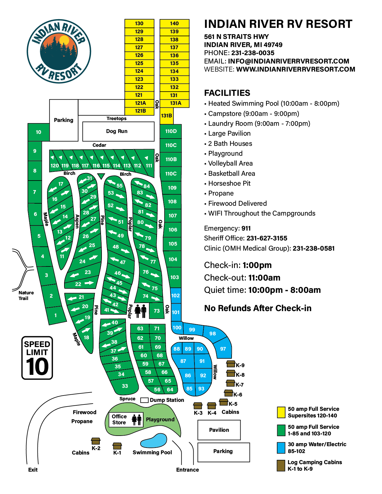 Resort Map — Indian River RV Resort