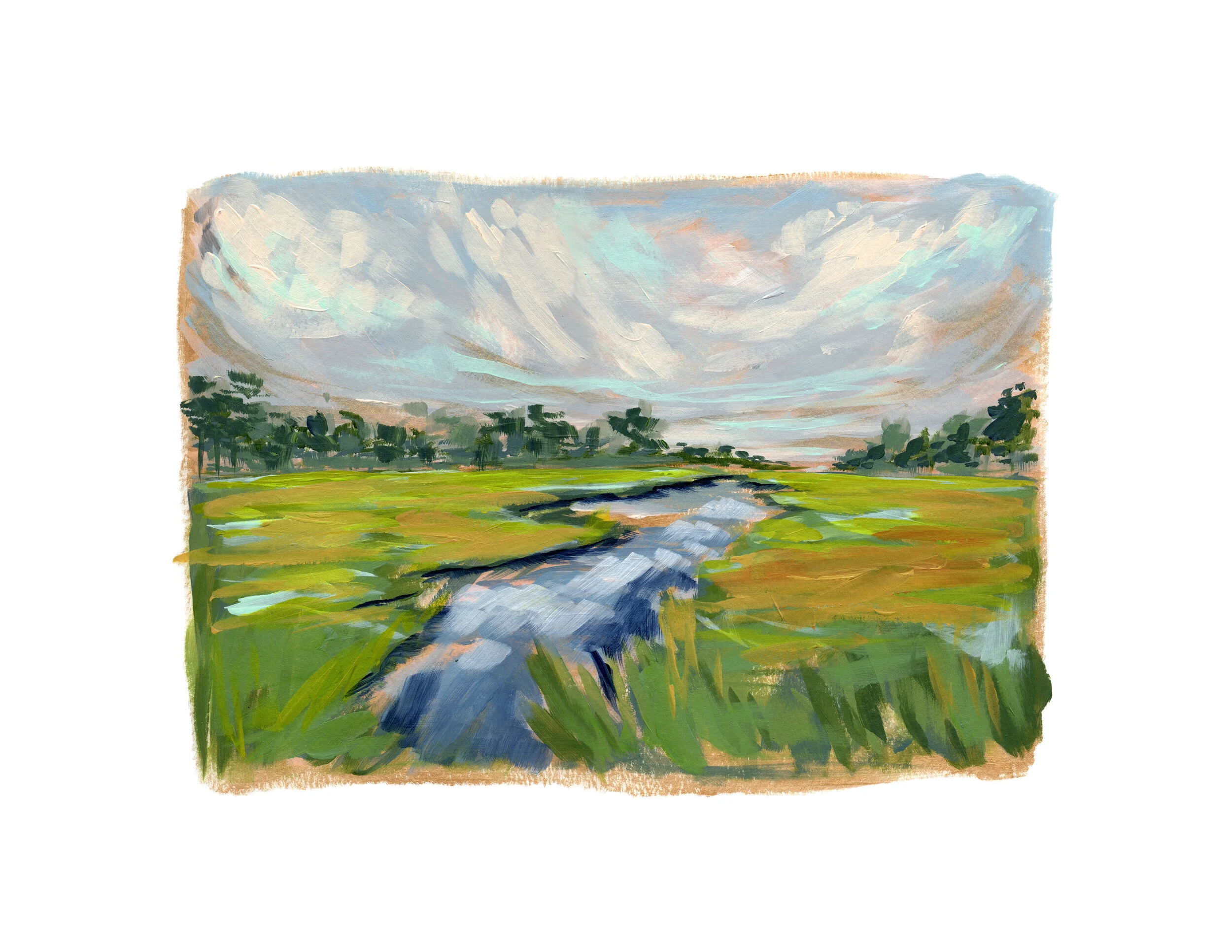 abstract marsh landscape painting — Candace Carroll Art | Floral and ...