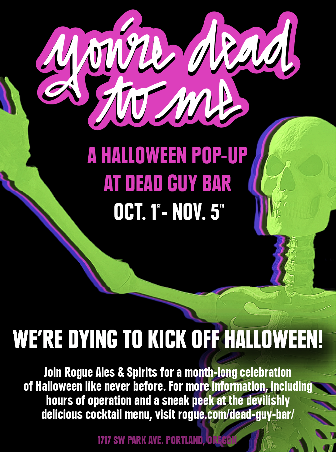 Rogue Ales “You’re Dead to Me” a Dead Guy Halloween Pop-Up Bar — New ...