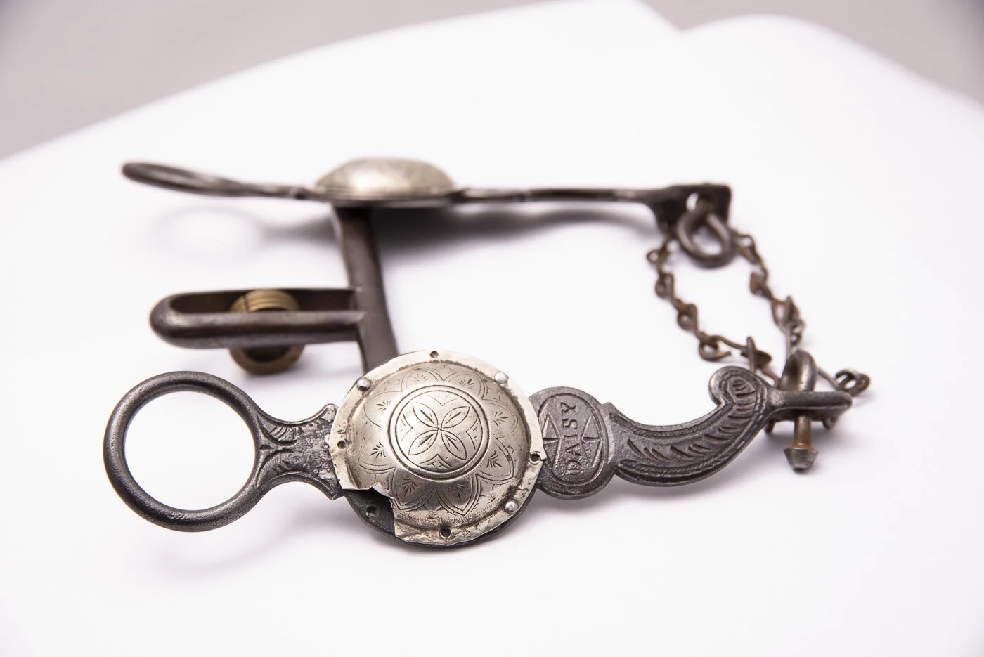 Vintage Southwest Silver Gal Leg Bit w/ Headstall — Old West Collector