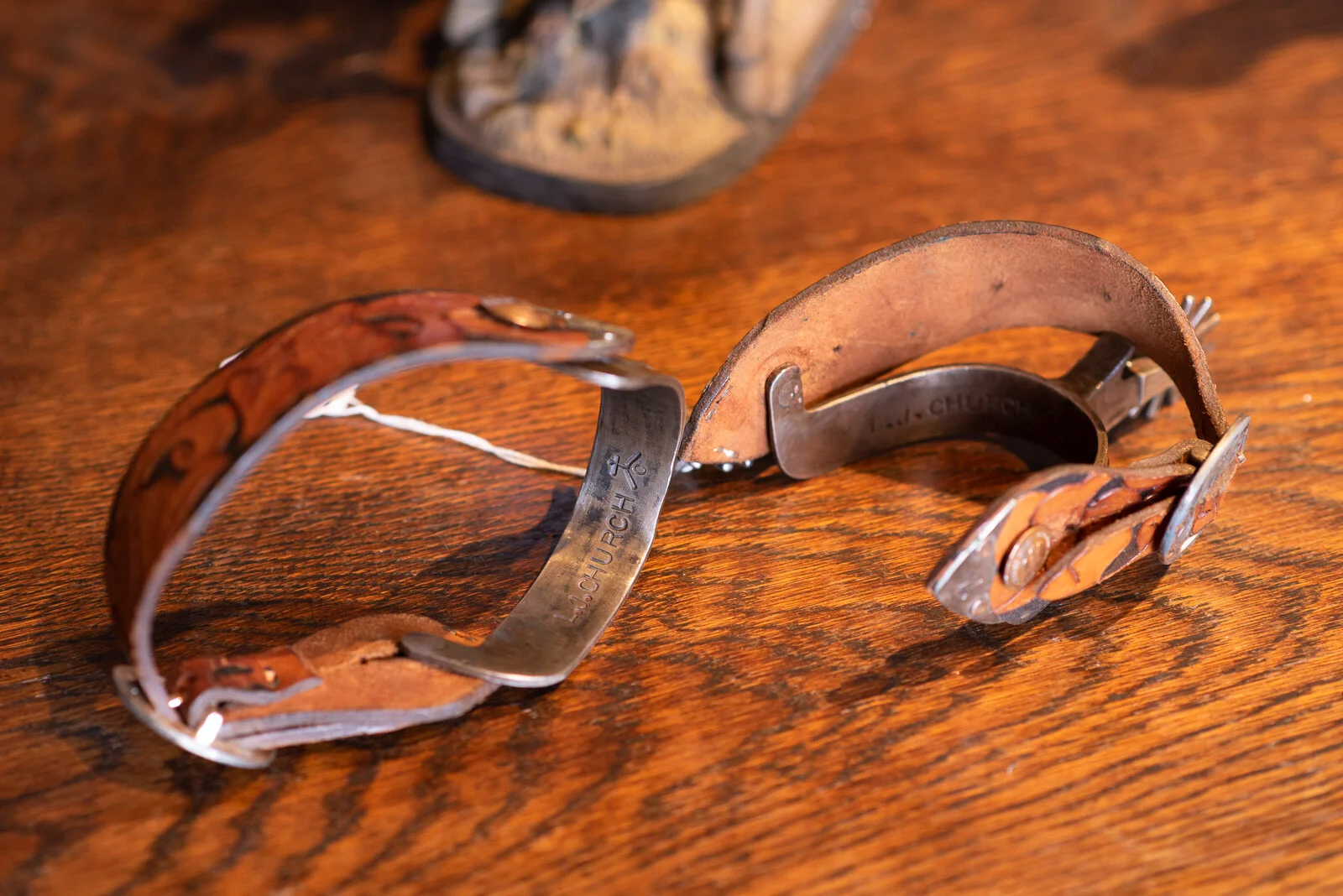 Crockett Spurs with Pollard Buckles — Old West Collector