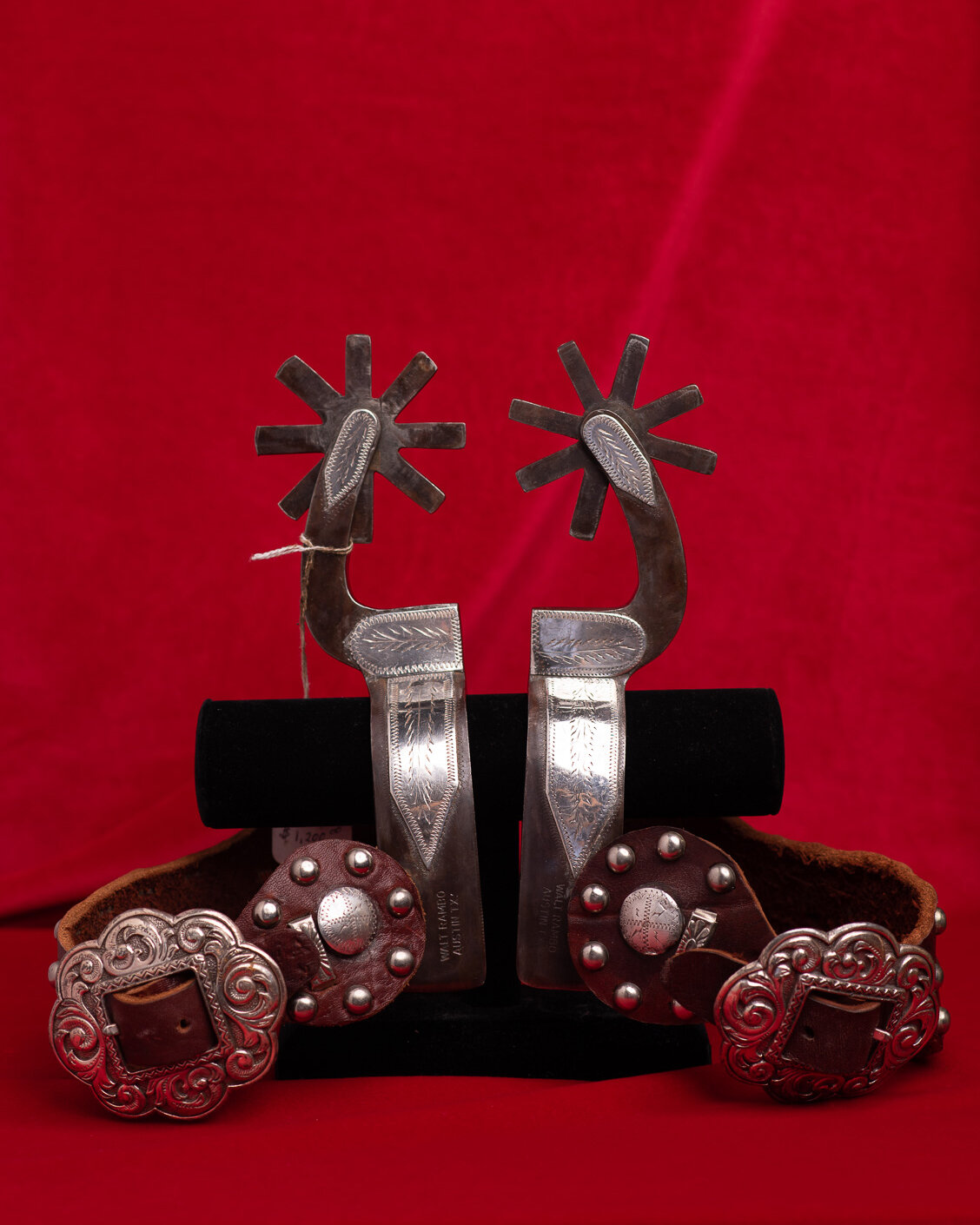 Crockett Silver Spurs with Jumbo Straps F3414 — Old West Collector