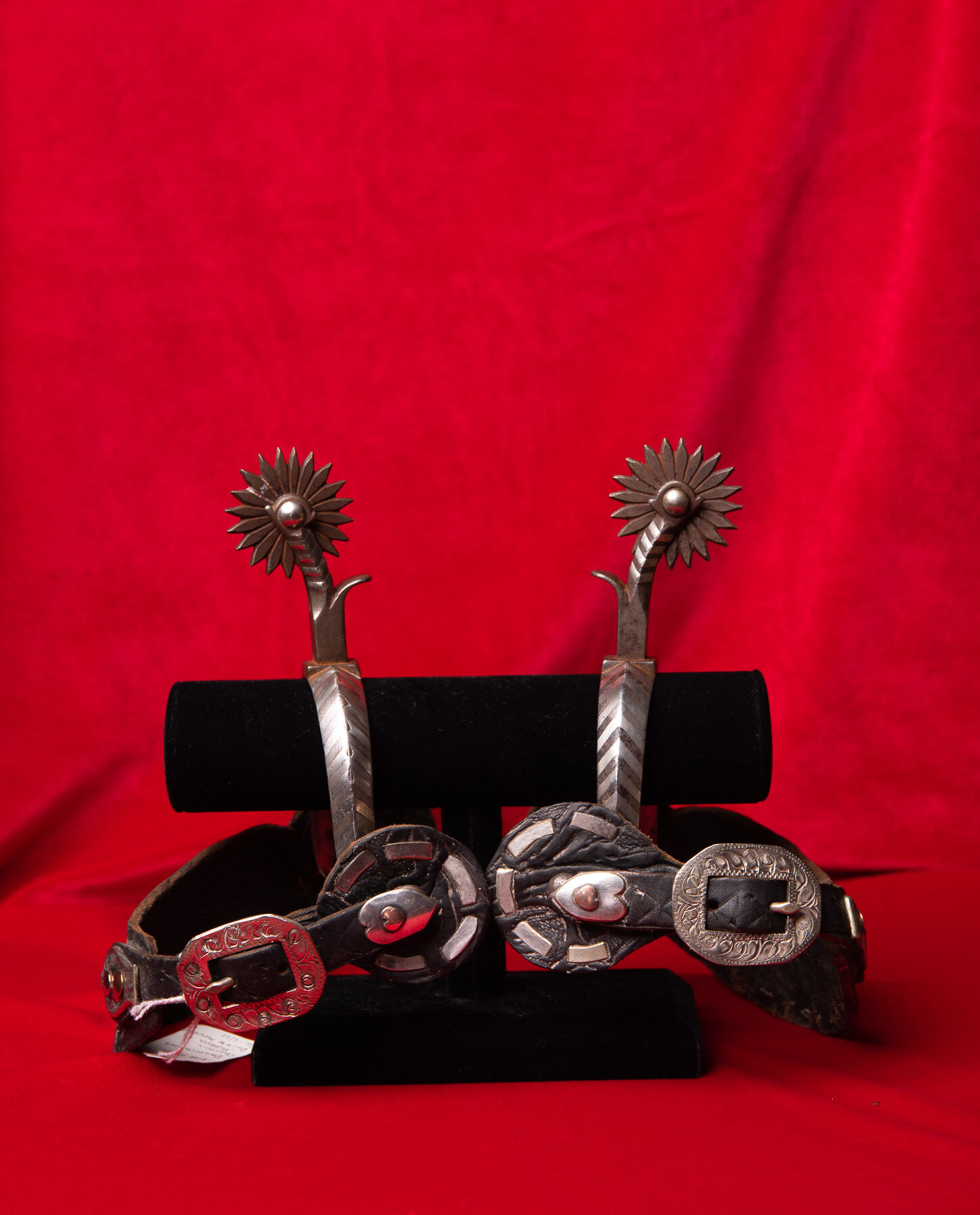 August Buermann Daisy Pattern Nickel Spurs F3391 — Old West Collector