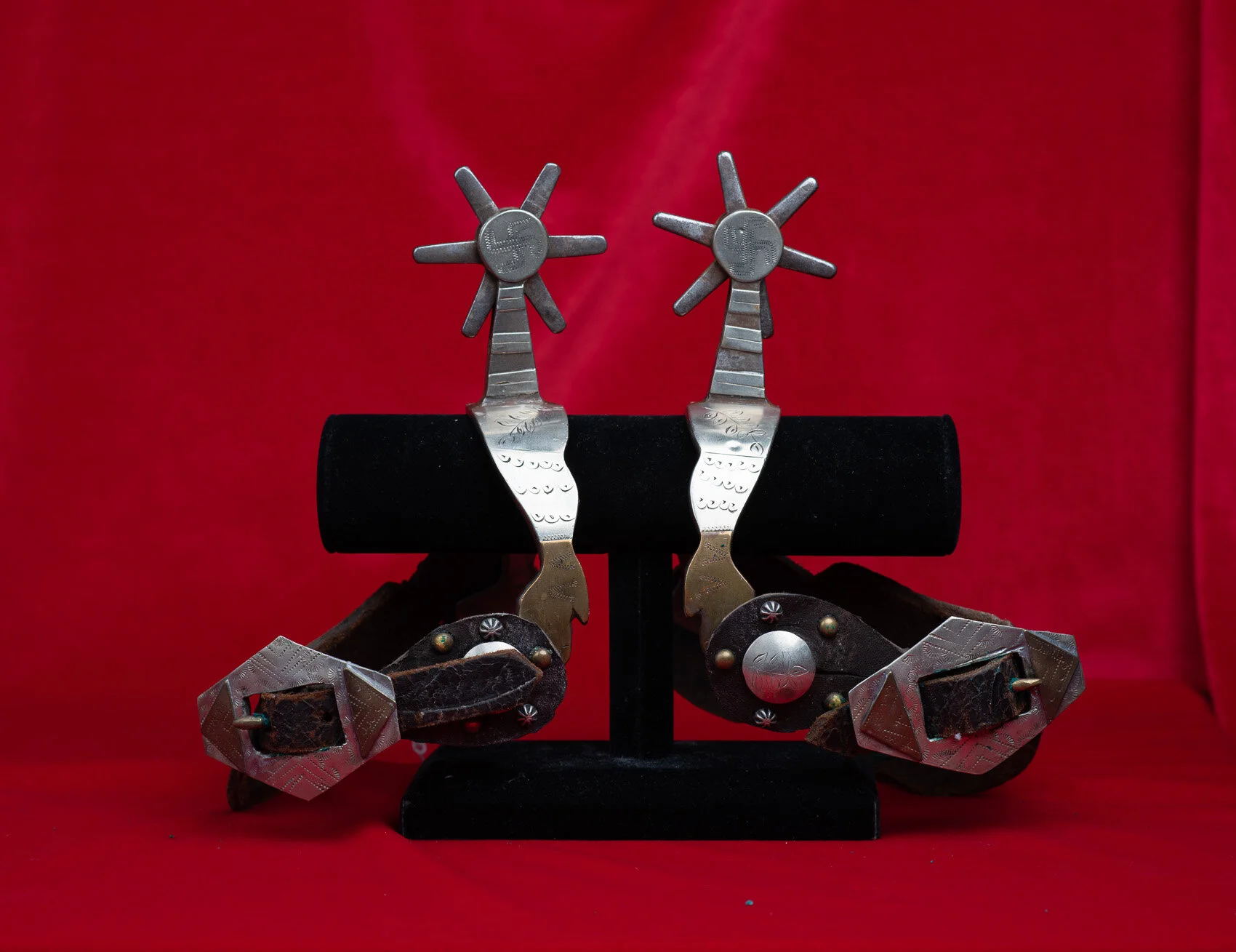 McChesney Special #101 / Grimmett Single Mounted Silver Spurs — Old ...