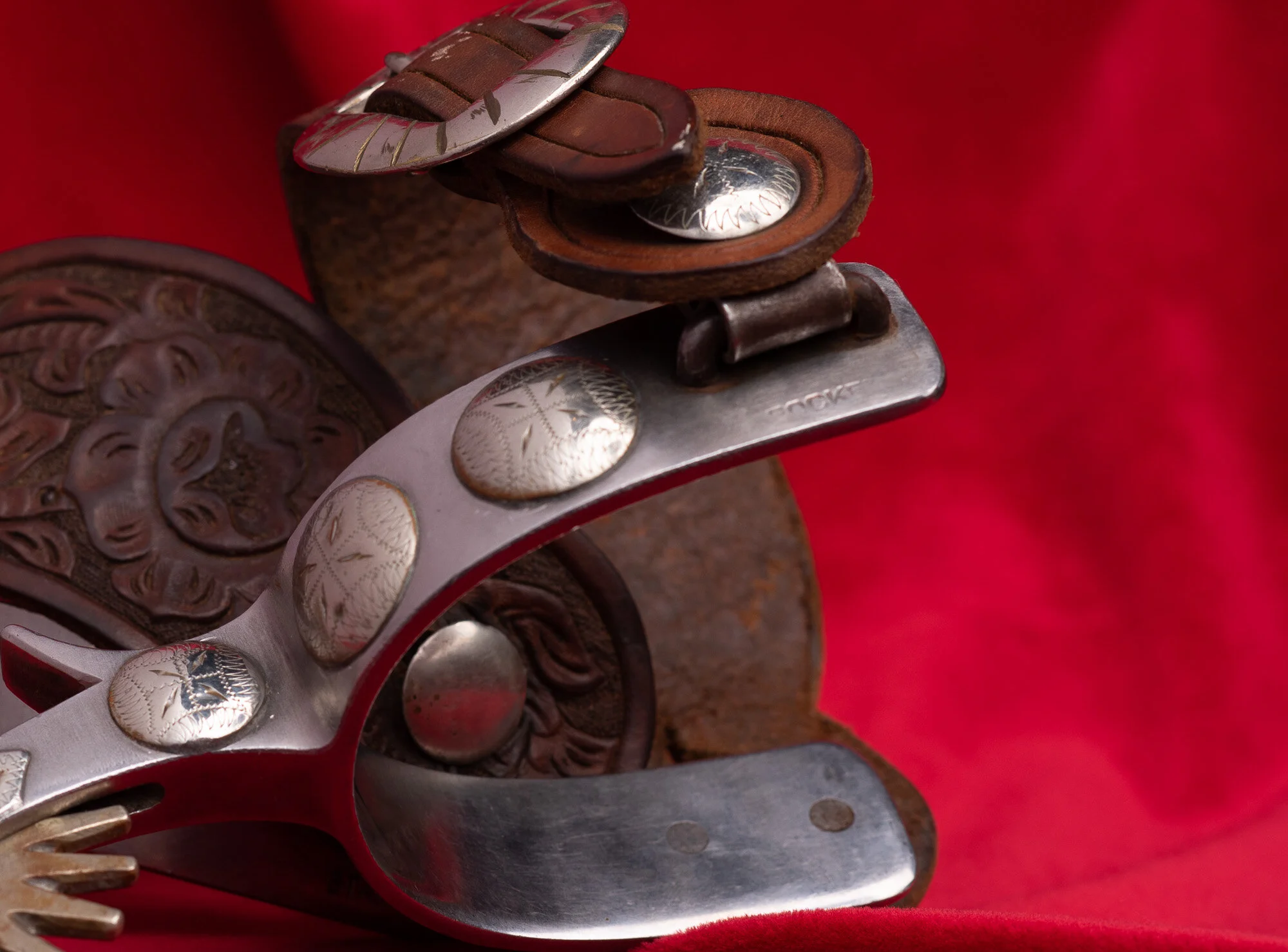 Vintage Double Mounted Silver Gal Leg Spurs F#4883 — Old West Collector