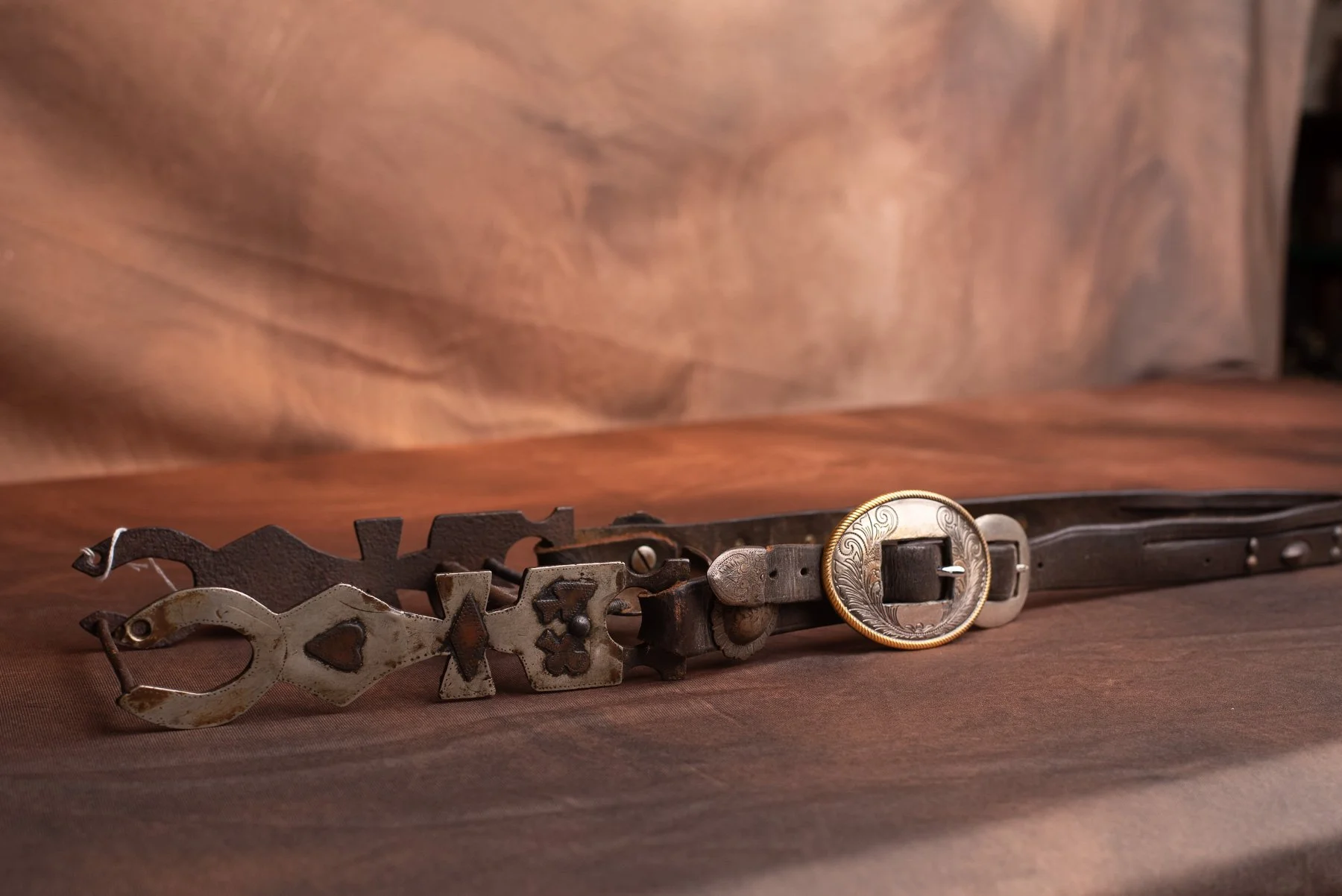 Vintage Silver & Copper Card Suit Spade Bit w/ Headstall — Old West ...