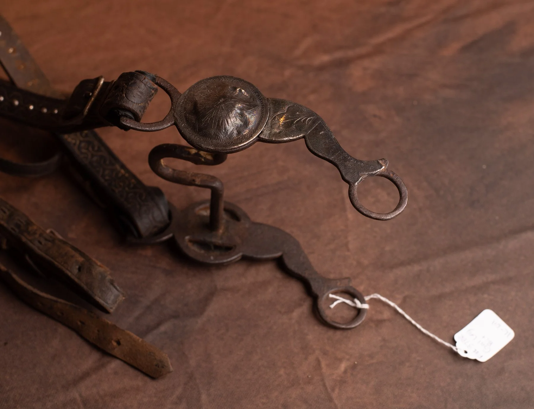 Silver & Copper Mounted Bit with Female Goddess Motif — Old West Collector