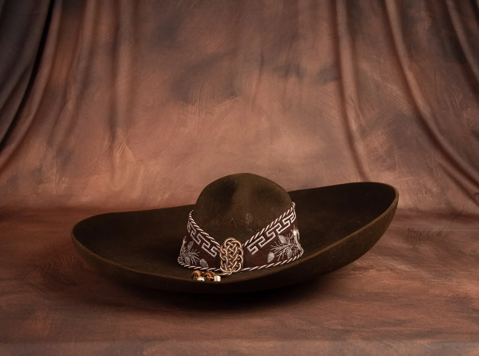 Vintage Straw Sombrero w/ Embroidered Brim — Old West Collector