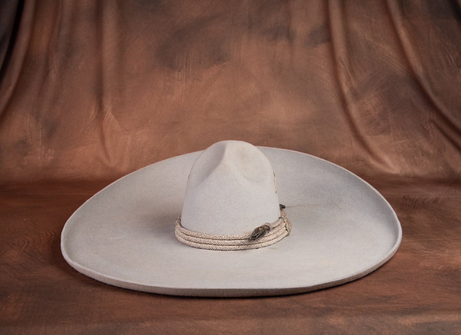 Vintage Sombrero Light blue/grey w/ Crown Serpent Detail — Old West ...