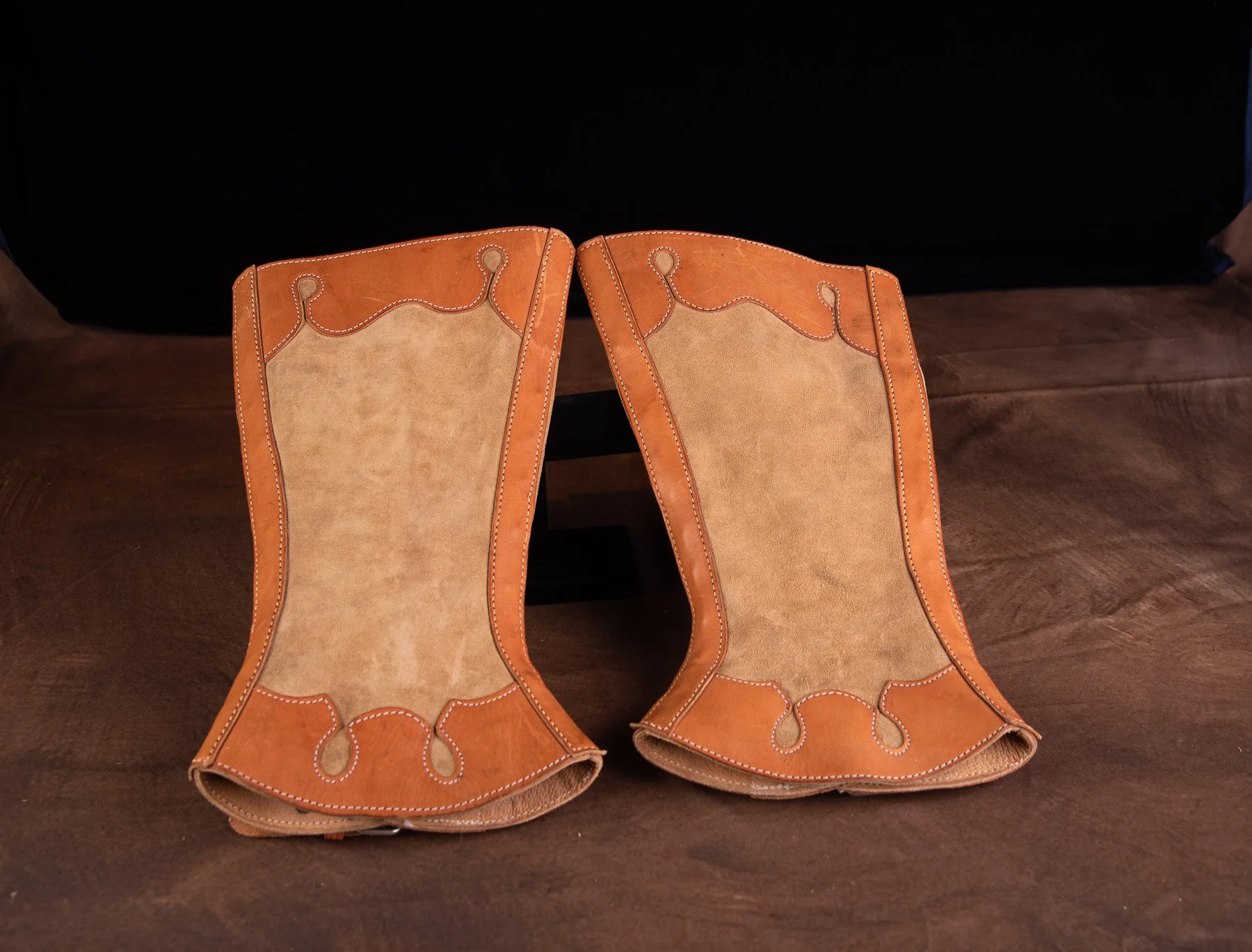 Mexican Polainas Leather Half Chaps Circa 1930s — Old West Collector