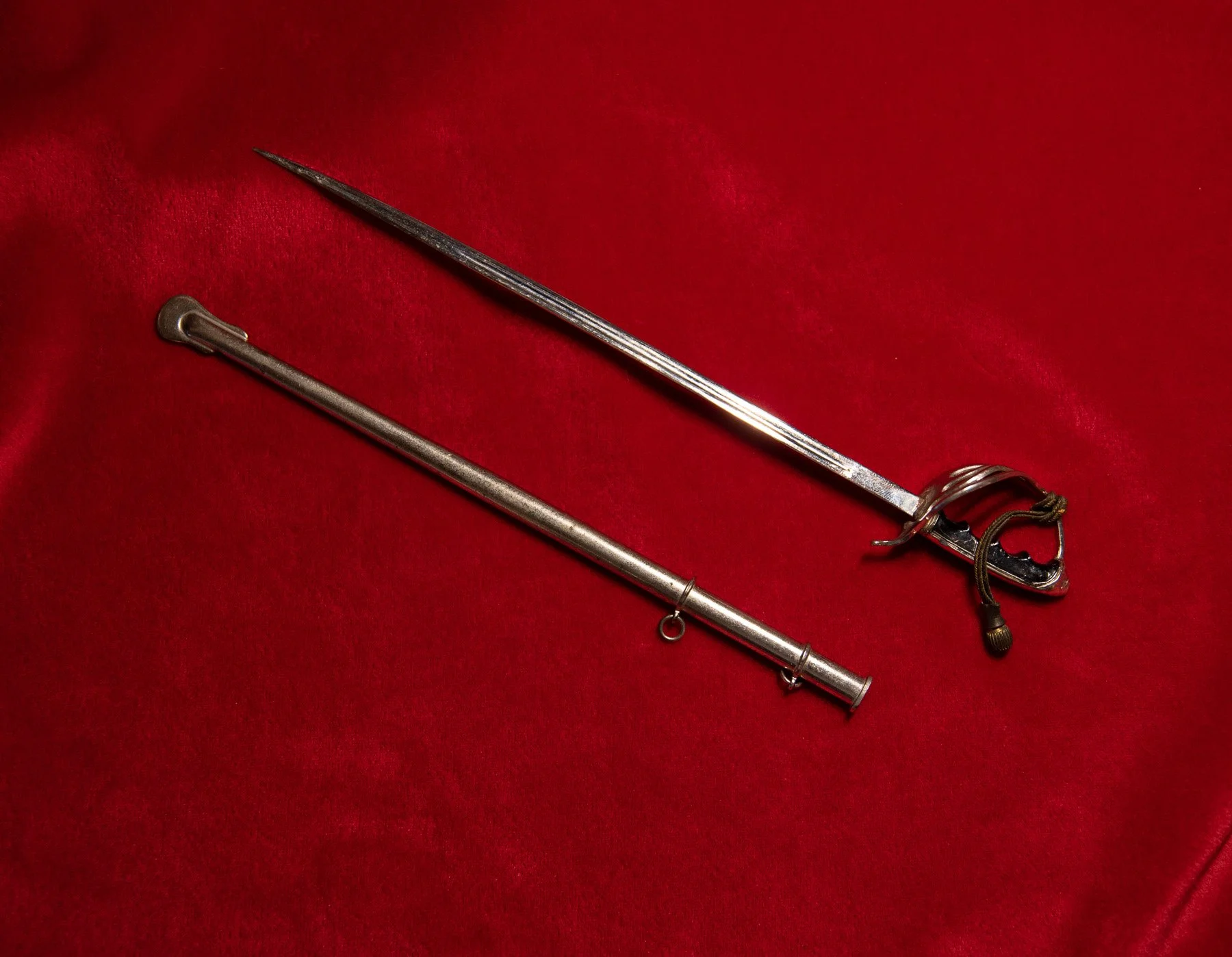 Vintage Miniature Rapier Sword w/ Sheath and Knot — Old West Collector