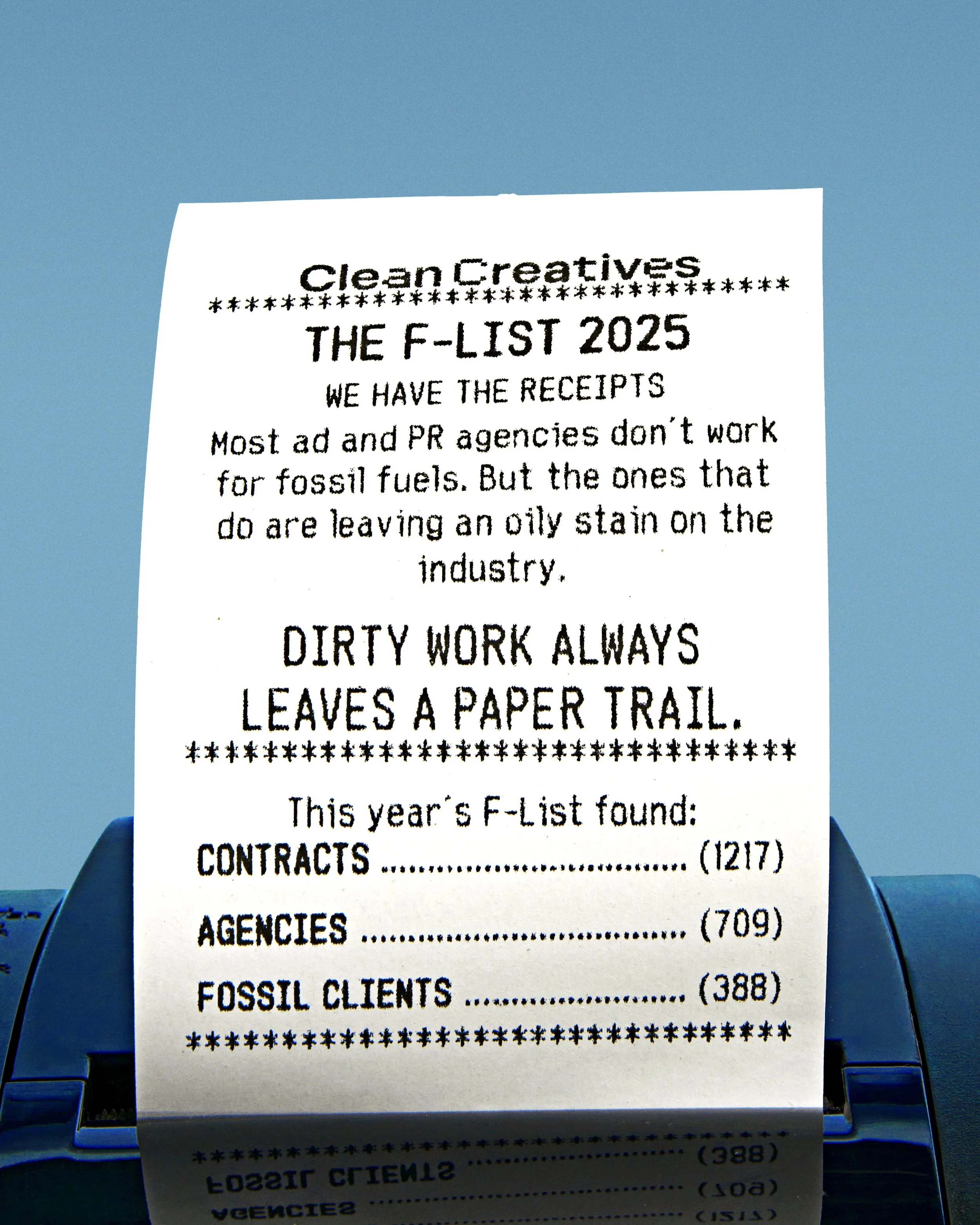 The F-List 2025: We Have the Receipts — Clean Creatives