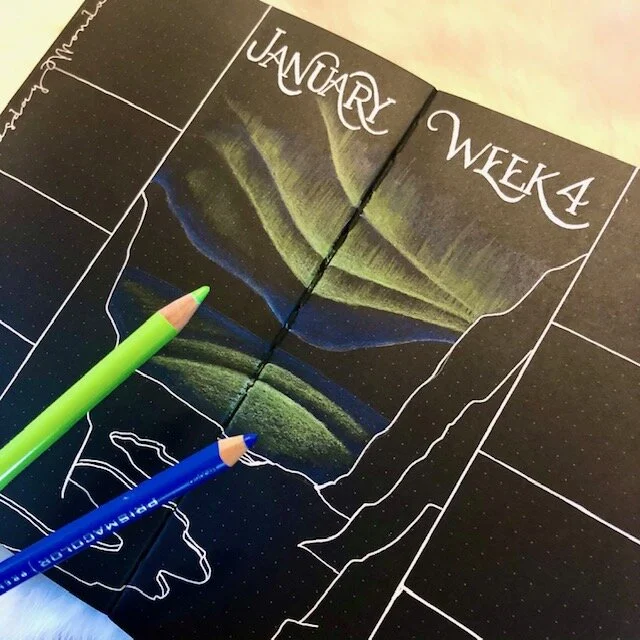 How to Draw Northern Lights with Colored Pencil — Joyful Journaler