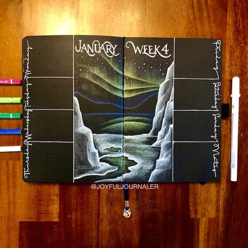 How to Draw Northern Lights with Colored Pencil — Joyful Journaler