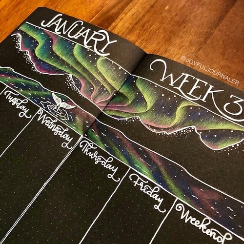 How to Draw Northern Lights with Colored Pencil — Joyful Journaler