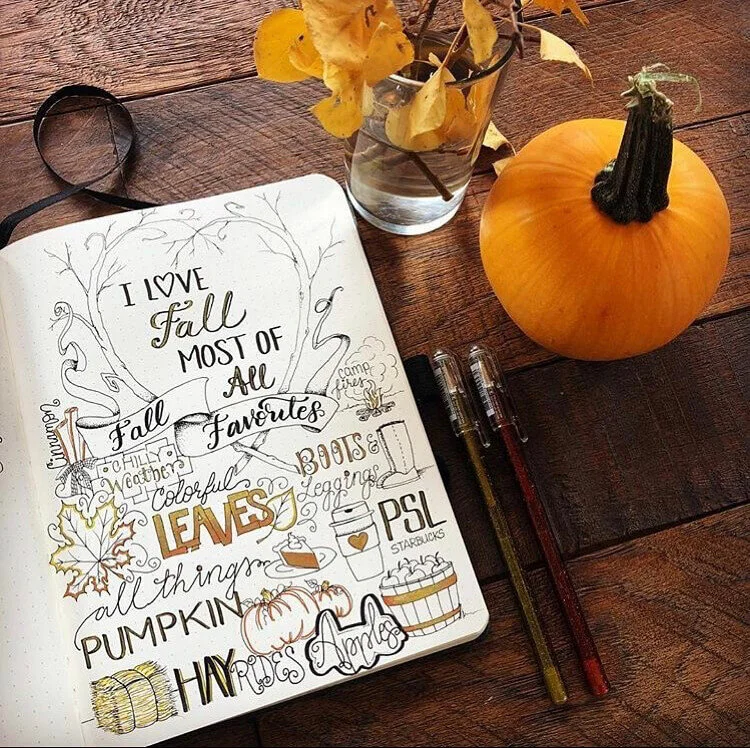 Amazing Fall Bullet Journal Doodles You Must Try! — Joyful Journaler
