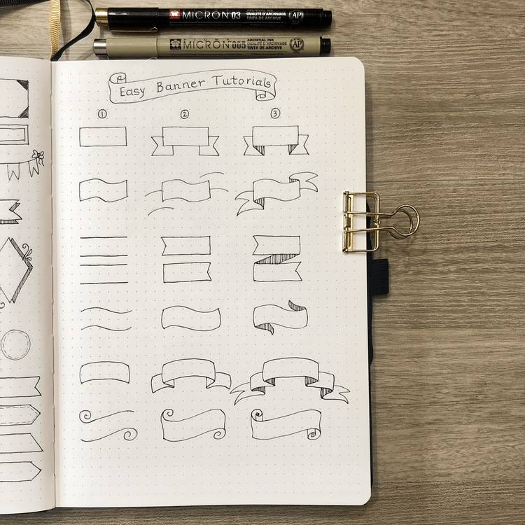 50+ Ideas on How to Draw Banners for Your Bullet Journal — Joyful Journaler