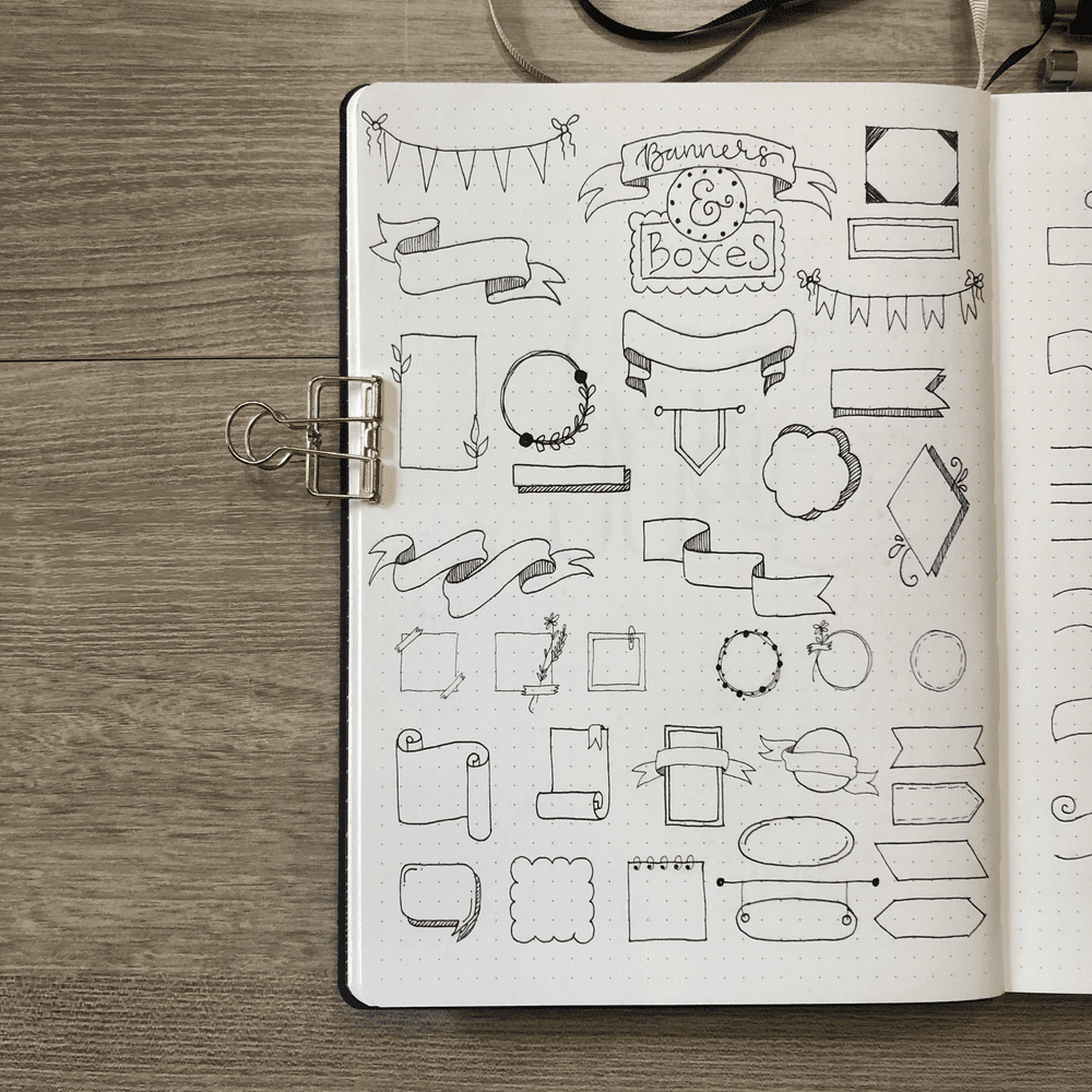 50+ Ideas on How to Draw Banners for Your Bullet Journal — Joyful Journaler