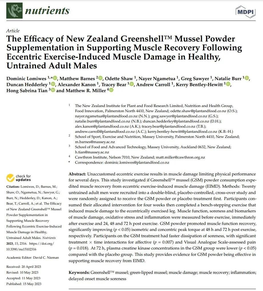 Greenshell Mussel Research — Aquaculture New Zealand