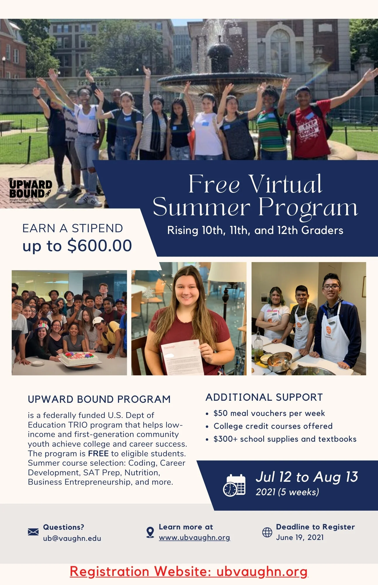Calendar & Workshops — Upward Bound Program