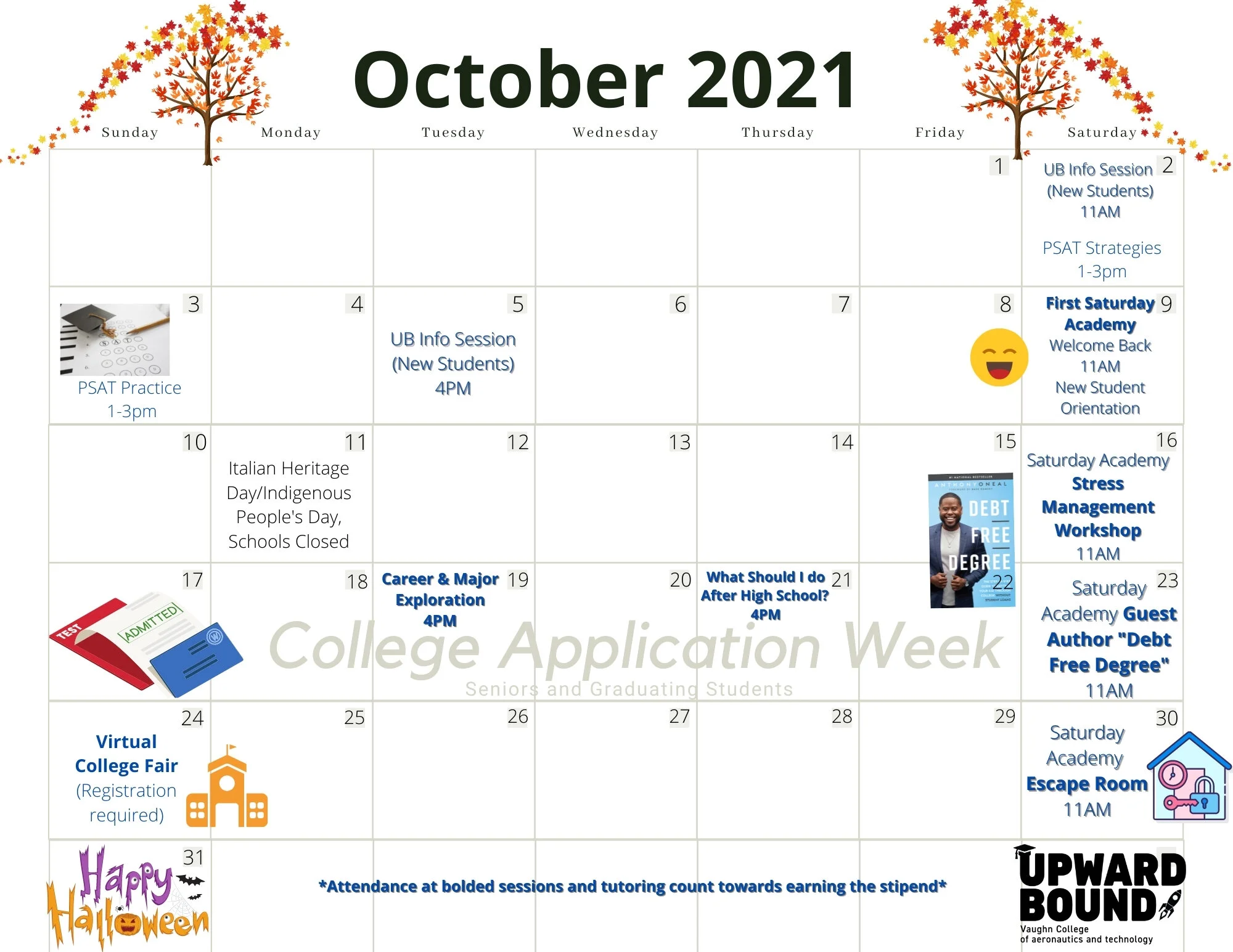 Calendar & Workshops — Upward Bound Program